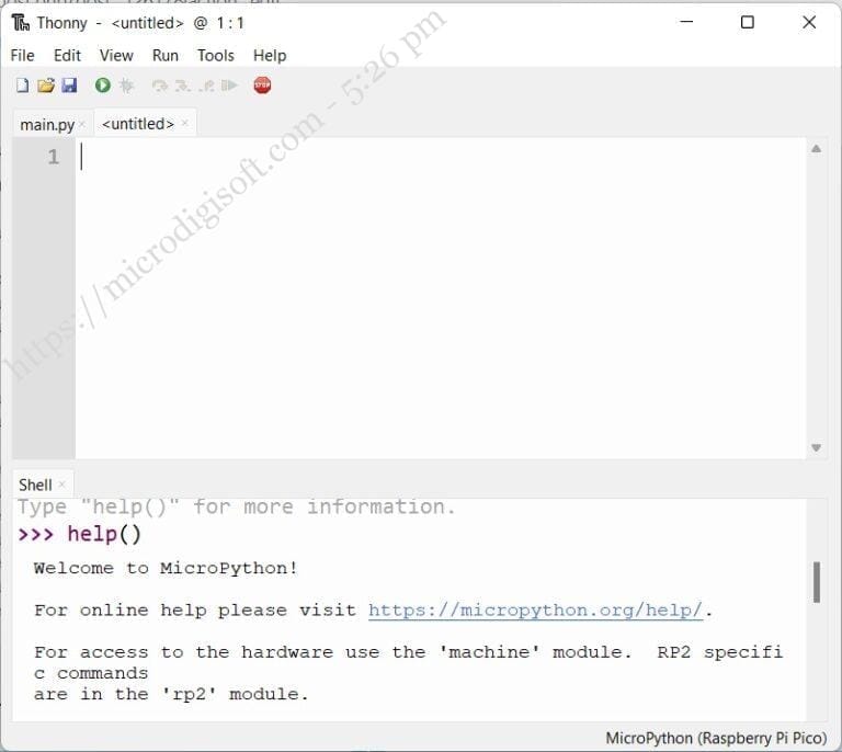 Raspberry Pi Pico Programming With Thonny Ide Micropython