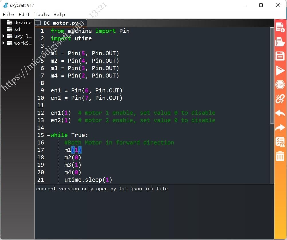 Dc Motor Control Raspberry Pi Pico And L298n Micropython