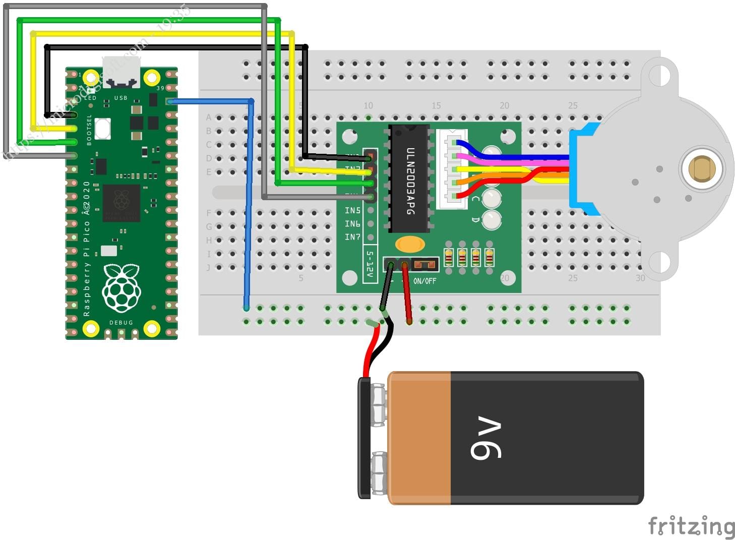 28byj 48 Stepper Motor With Raspberry Pi Pico Using Micropython