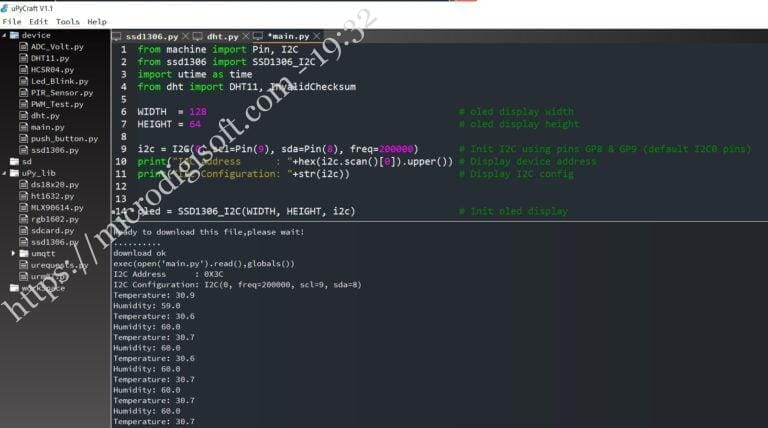 DHT11 with Raspberry Pi Pico Using MicroPython
