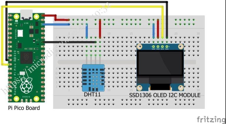 DHT11 with Raspberry Pi Pico Using MicroPython