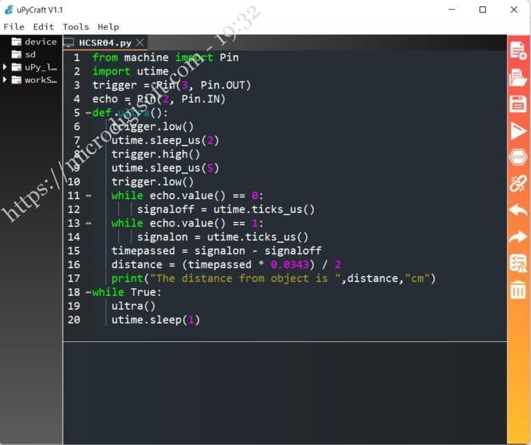 HC-SR04 Ultrasonic Sensor with Raspberry Pi Pico