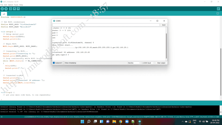 WeMos D1 Mini-ESP8266 Board As a Wi-Fi Server