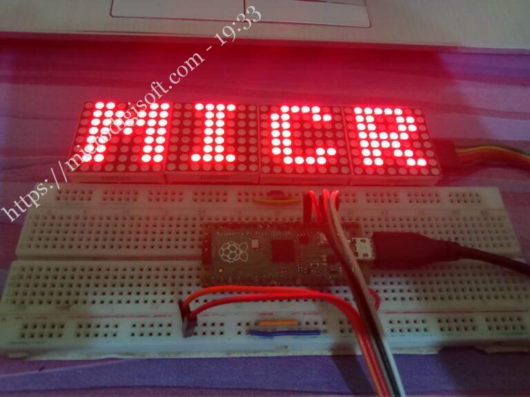 4-in-1 8×8 LED Dot Matrix Display with Raspberry Pi Pico