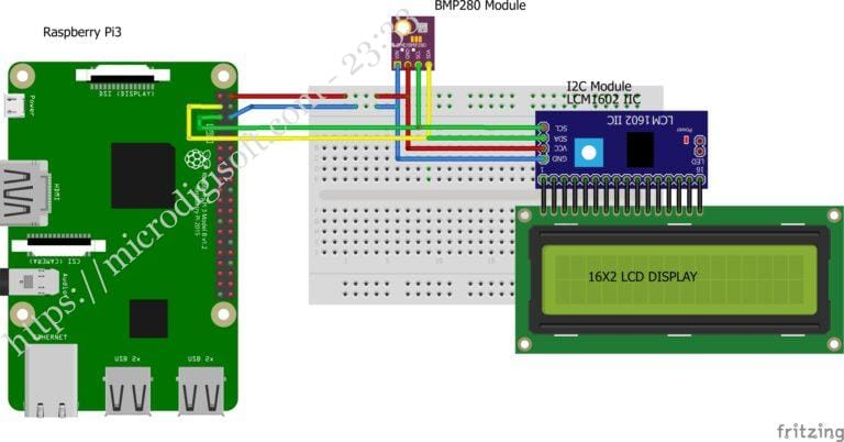 Raspberry Pi -BMP280 Weather Station with ThingSpeak.com
