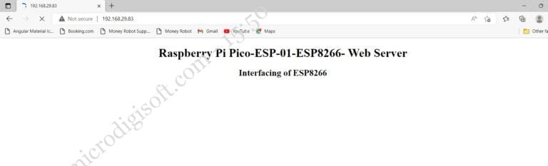 Interfacing of ESP8266 WiFi Module with Raspberry Pi Pico