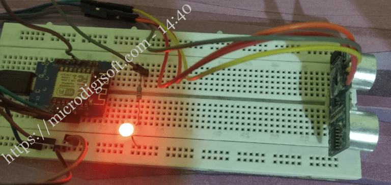 Distance Measurement: HC-SR04 Ultrasonic Sensor with ESP8266 Module