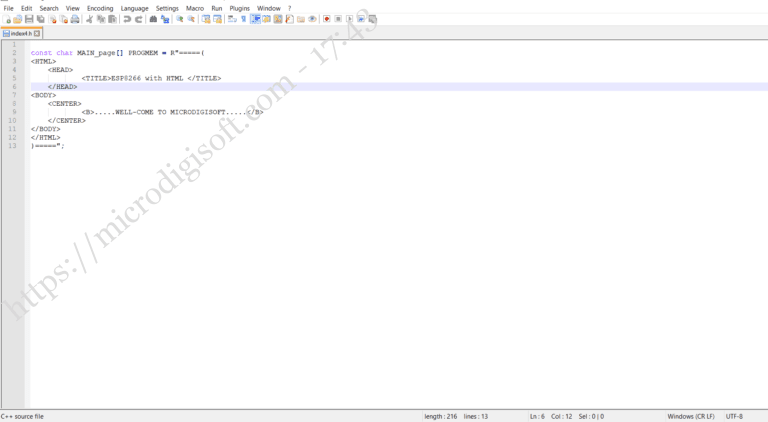 How to Create HTML Web Page with Wemos D1 Mini ESP8266?