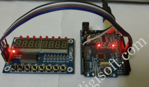 Interfacing TM1638 LED and Key Display module with arduino