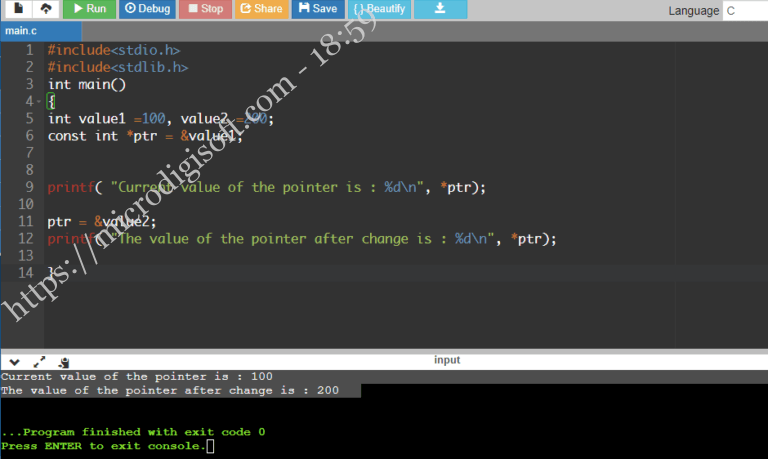 Const and Volatile type qualifiers in Embedded C