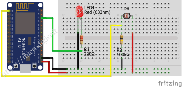 LDR Sensor with ESP8266 NodeMCU on WebServer Page?