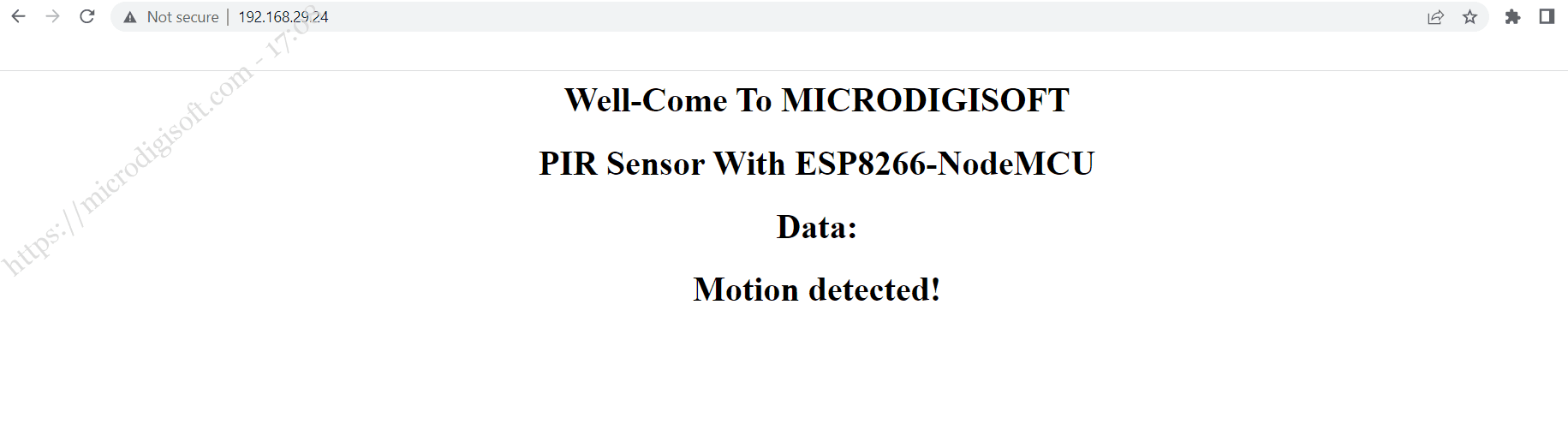 Interfacing Pir Sensor With Esp8266 Nodemcu And Webserver 5026