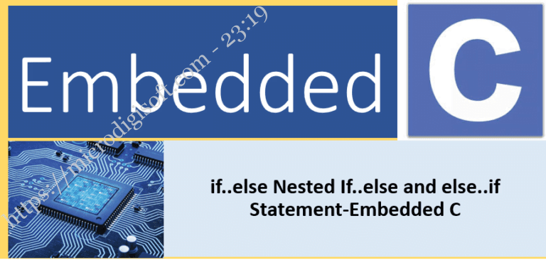 if..else Nested If..else and else..if Statement-Embedded C