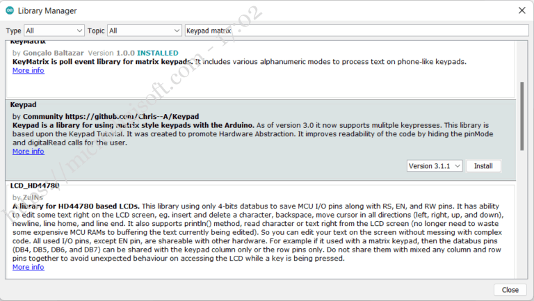4x4 Matrix and 4x3 Matrix Keypad Module with Arduino Uno
