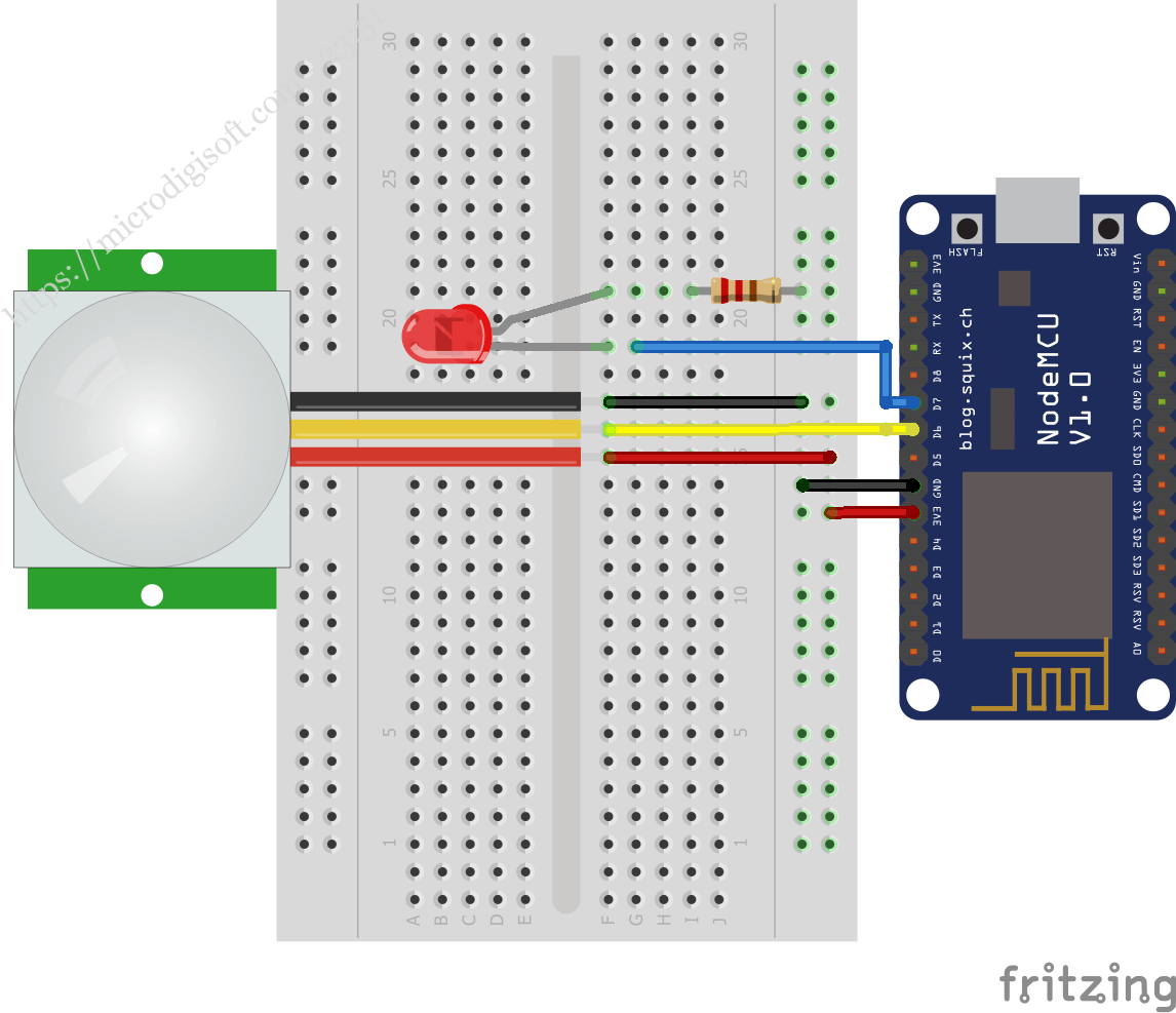 How To Interface PIR Motion Sensor With NodeMCU