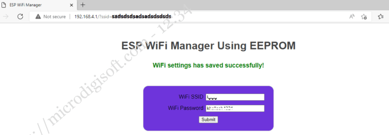 ESP32 WIFI Manager to manage SSID and Password using EEPROM