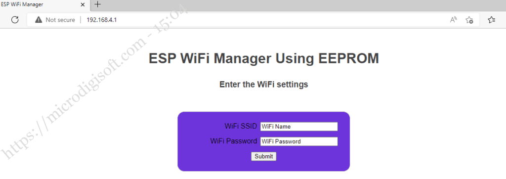 Esp32 Wifi Manager To Manage Ssid And Password Using Eeprom