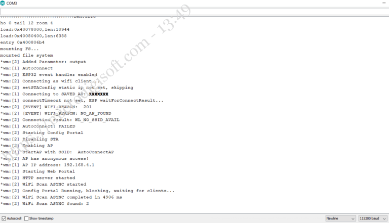 ESP32 with WiFi Manager to Manage SSID and Password