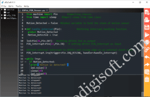 MicroPython: PIR Sensor using Interrupts with ESP32-ESP8266