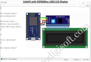 LittleFS with ESP8266 to Read, Write and Delete Data on 16X2 LCD Display