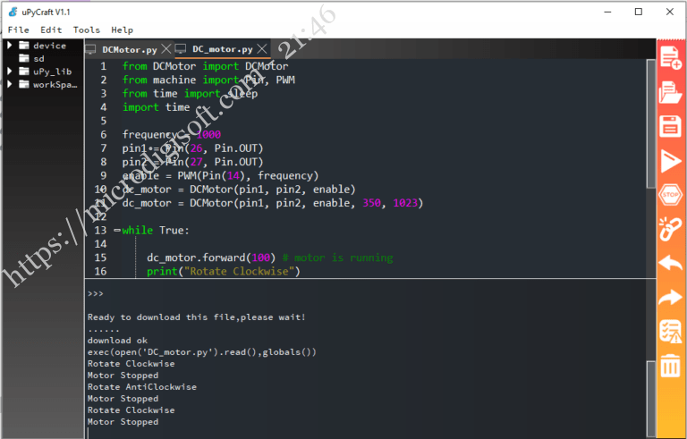 Micropython Dc Motor Control Using L298n Driver With Esp32