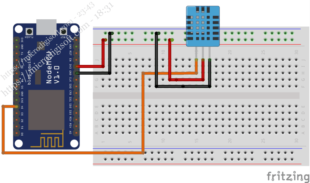 Micropython Interfacing Dht11dht22 Sensor With Esp32 Esp8266