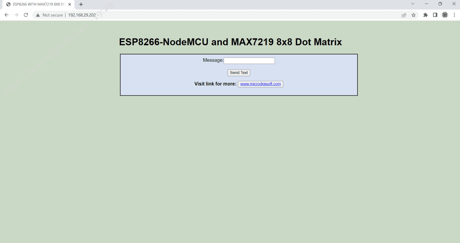 Max7219 Led Matrix With Esp8266 Nodemcu With Webserver