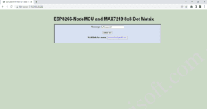 MAX7219 LED Matrix with ESP8266 NodeMCU With Webserver