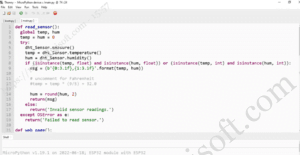 ESP32 and DHT11 Sensor Webserver using MicroPython
