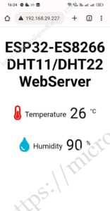 MicroPython: DHT11/DHT22 Web Server with ESP32/ESP8266