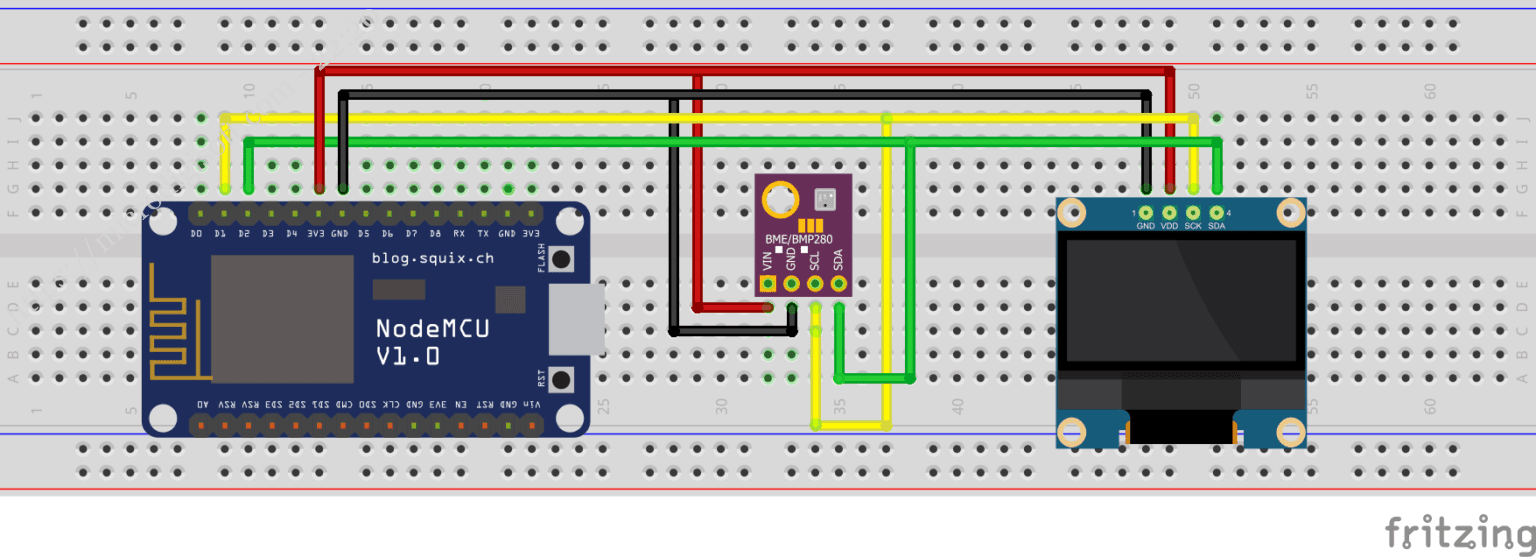 ESP8266 NodeMCU Interface with BME280 sensor and SSD1306 OLED | microdigisoft.com