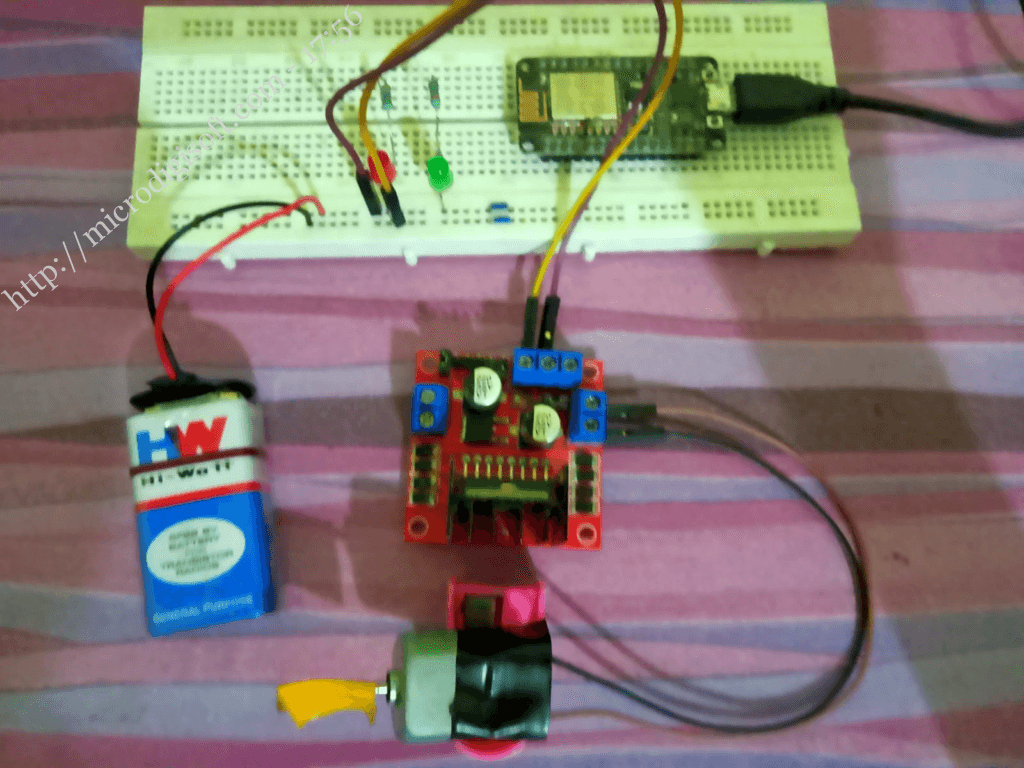 Control Dc Motor With L298n H Bridge With Esp8266 Nodemcu