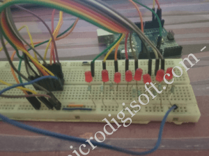 LED Chaser With 74HC595 Shift Register Using Arduino