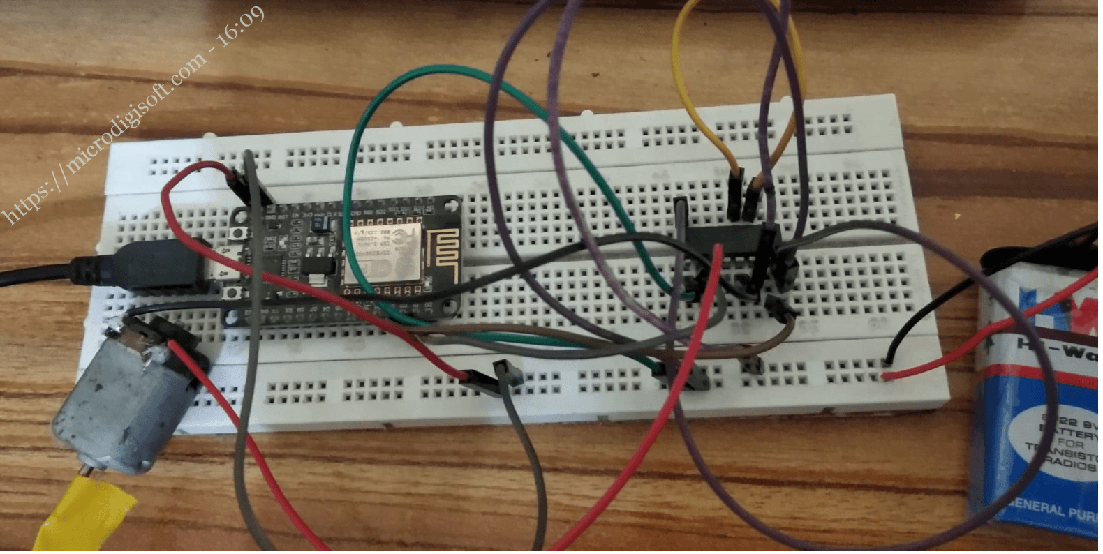 Interface L298N DC Motor Driver IC with ESP8266 NodeMCU