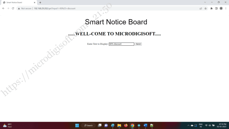 Web-Controlled Notice Board using NodeMCU ESP8266
