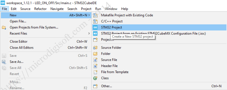 Reading Push Button with STM32F103 Nucleo-64 using STM32CubeIDE