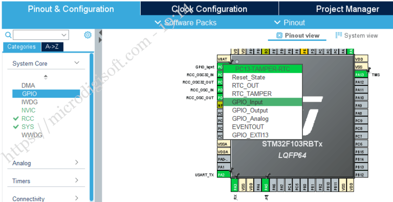 Reading Push Button With Stm32f103 Nucleo 64 Using Stm32cubeide