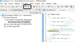 Reading Push Button with STM32F103 Nucleo-64 using STM32CubeIDE