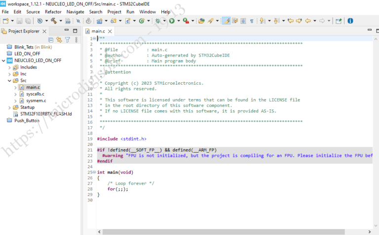 Bare-Metal Programming on STM32F103 Nucleo-64 using STM32CubeIDE