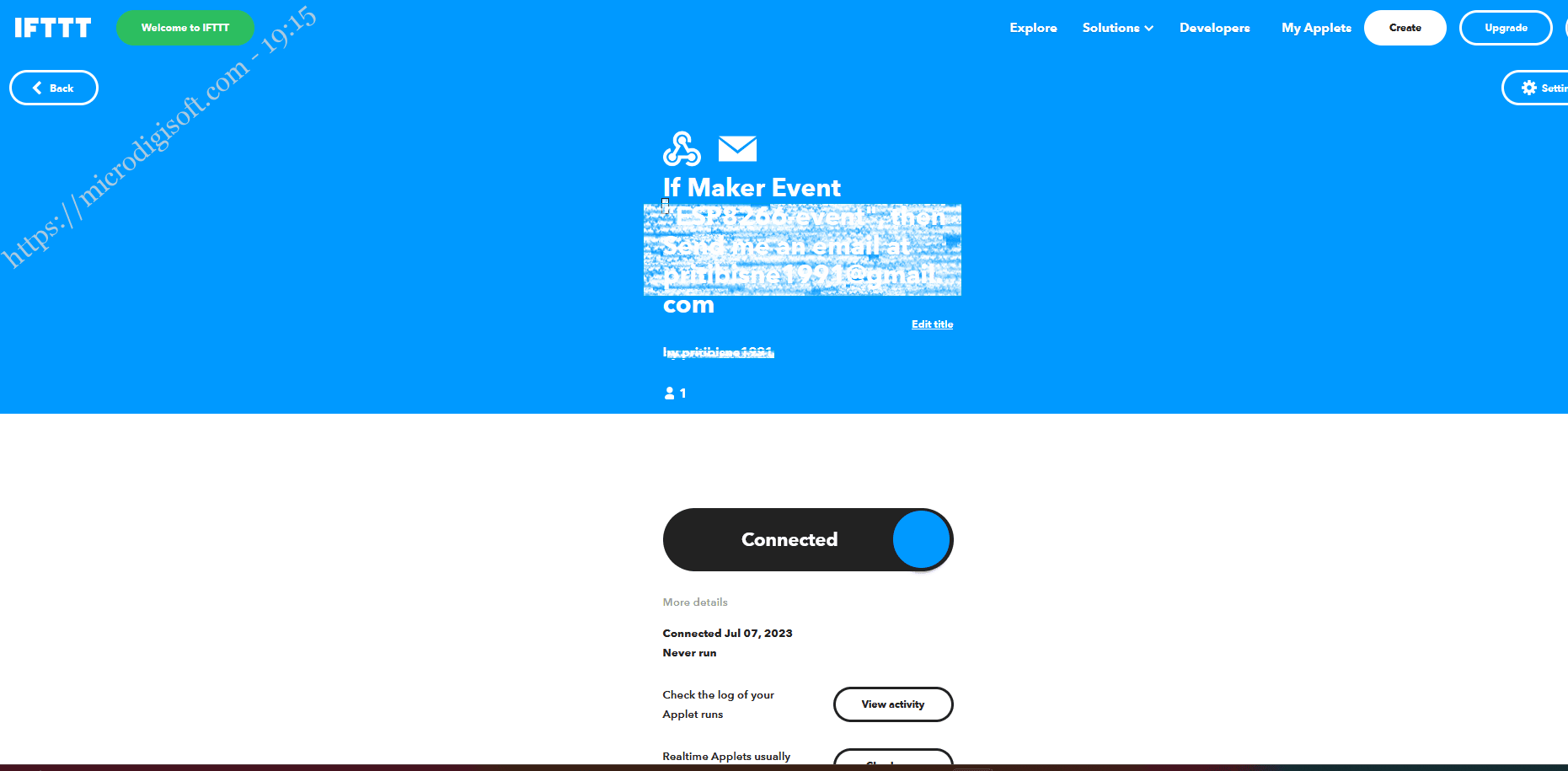 Send BME280 Sensor readings via email using the ESP8266 and IFTTT