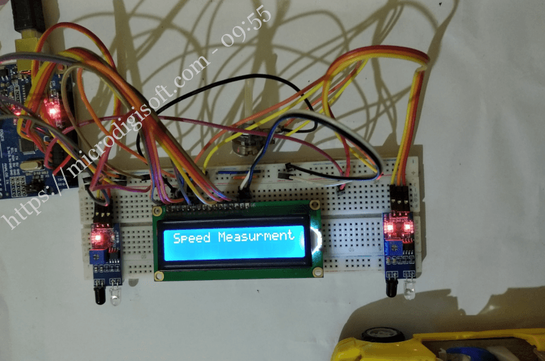 Arduino Speed Detector with IR Sensor on LCD Display