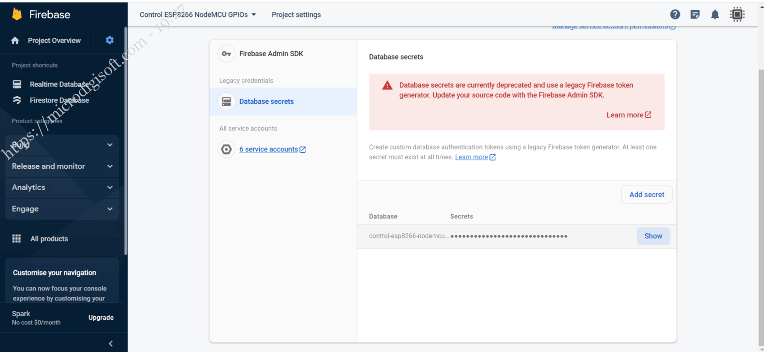 Connect ESP8266 to Google Firebase in Arduino IDE
