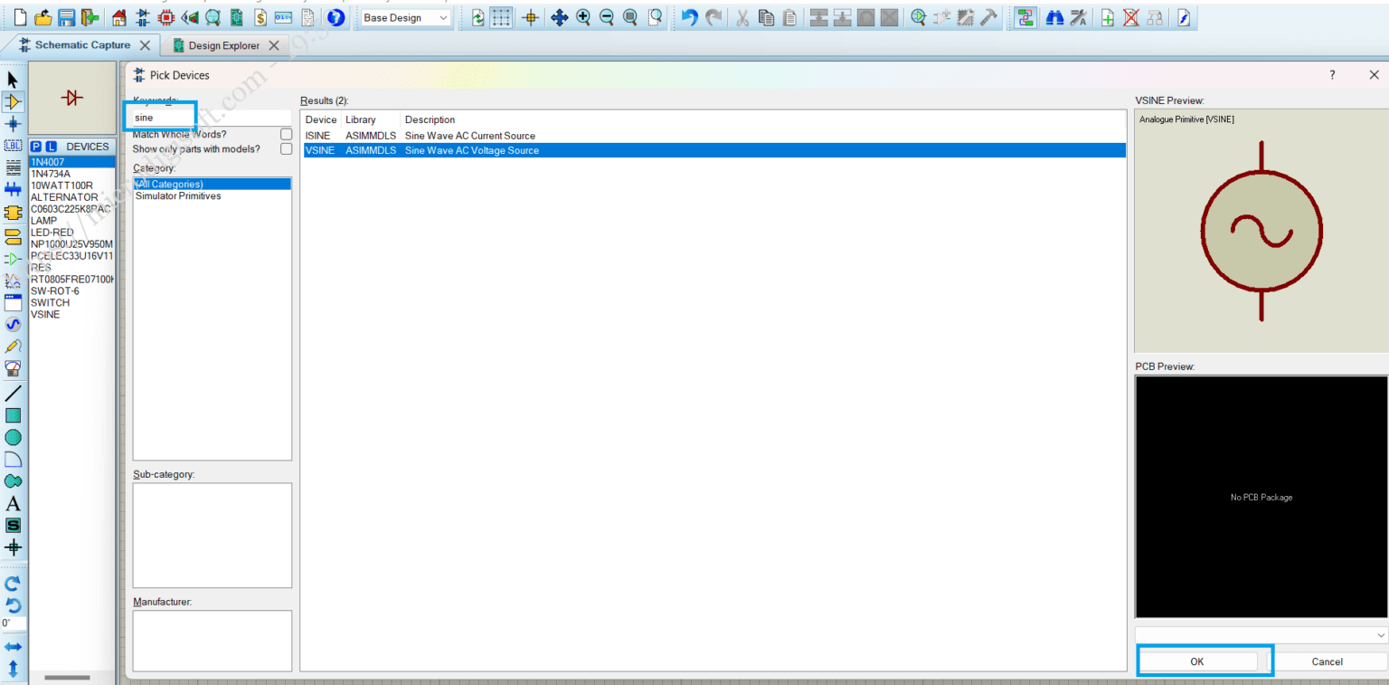 How to simulate AC Power Supply In Proteus
