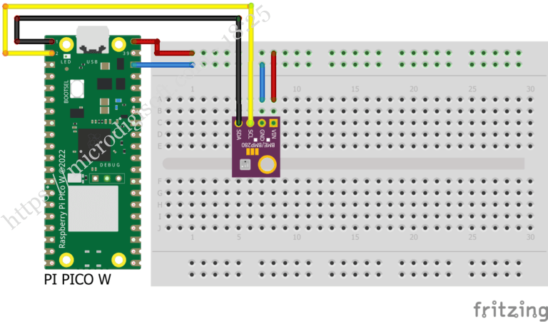 Raspberry Pi Pico W Weather Station with BME280 and MicroPython