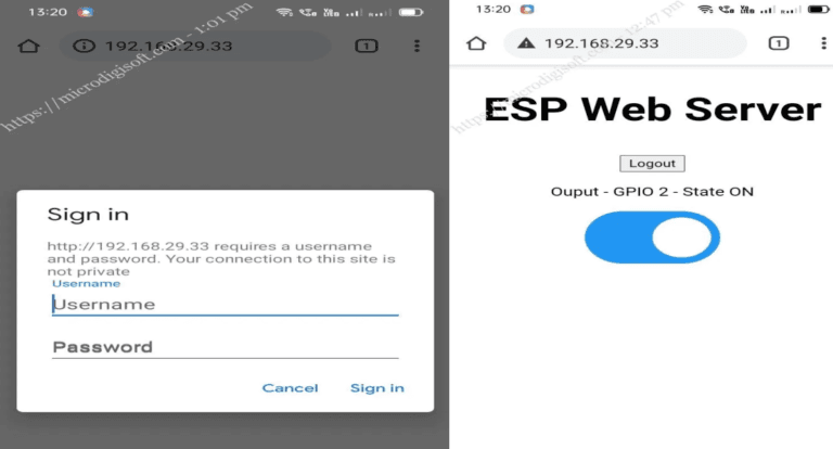 Esp32 Authentication With Webserver Username And Password Protected