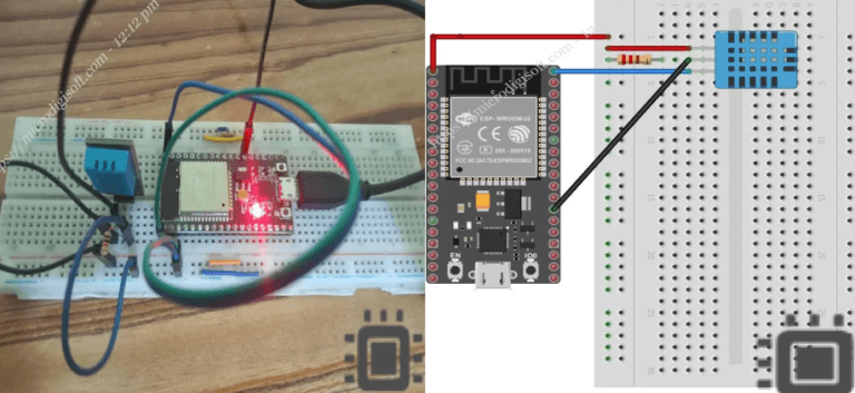 ESP32 with DHT11 Temperature and Humidity Sensor