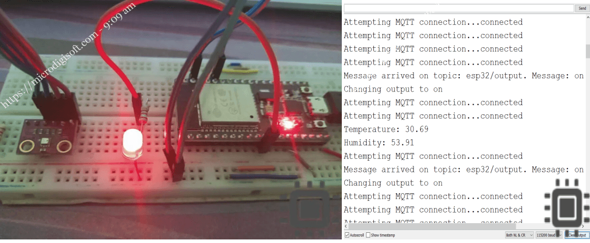 ESP32 MQTT Communication with BME280 Sensor and Node-RED