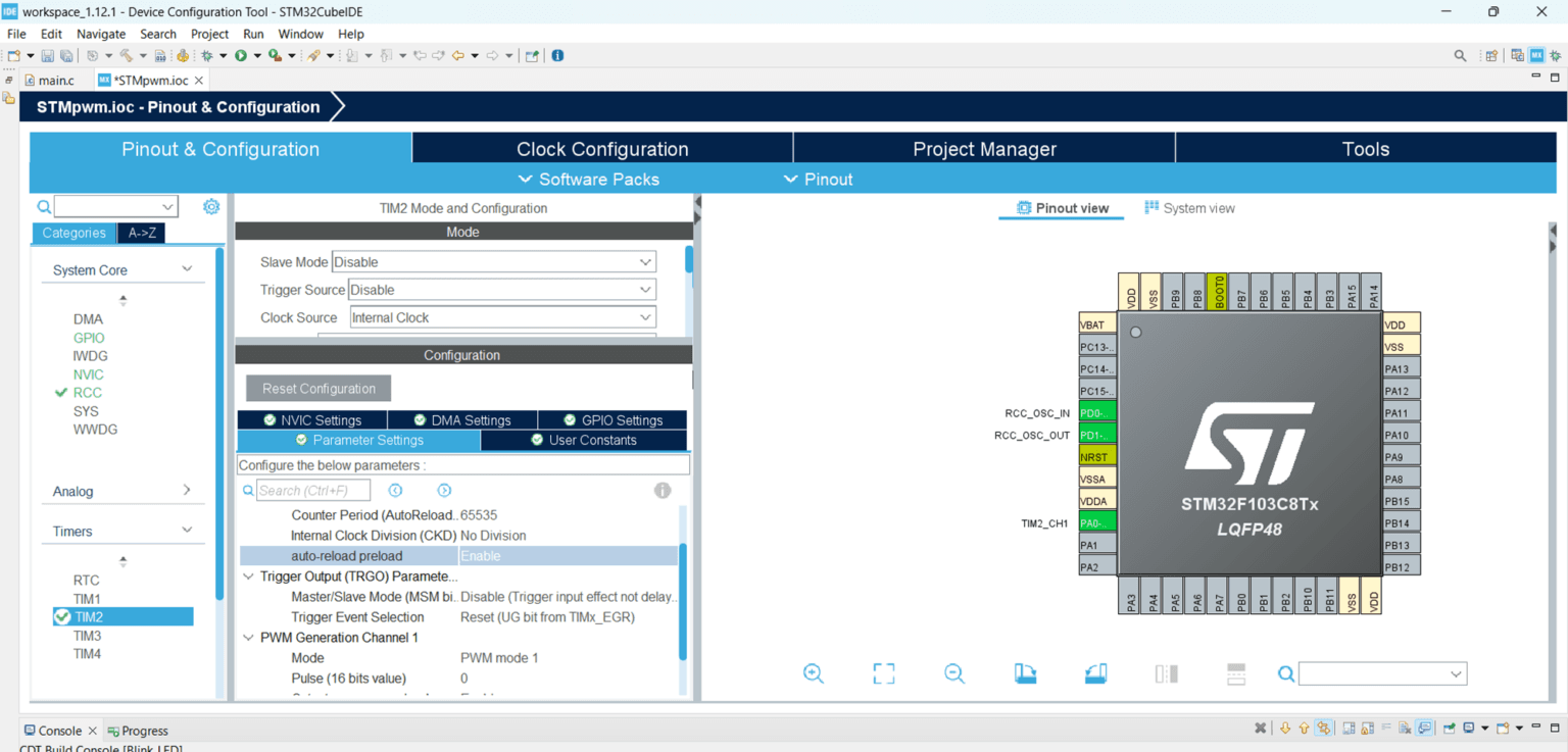 How to Control LED Brightness with PWM on STM32 BluePill?