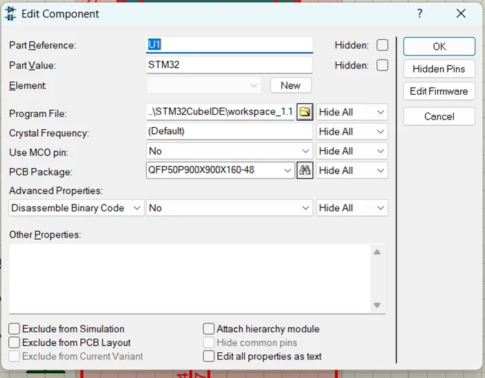Stm32 Simulation In Proteus With Stm32cubeide Led Blink Tutorial
