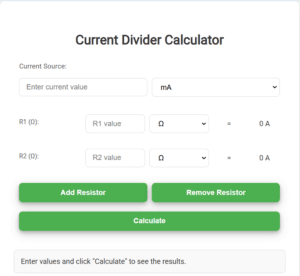 Online Current Divider Calculator